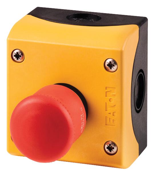 Emergency-stop key-release mushroom, 2 N/C, surface mounting